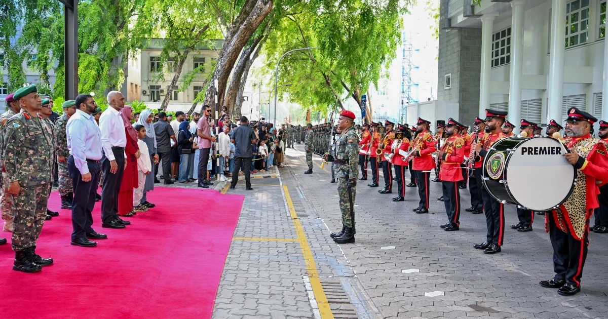 President and First Lady observe military parade honouring...